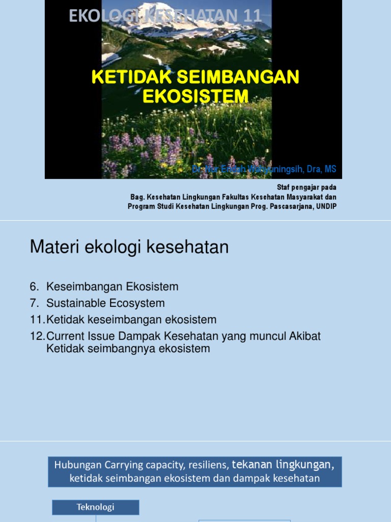 Ketidak Seimbangan Ekosistem | PDF