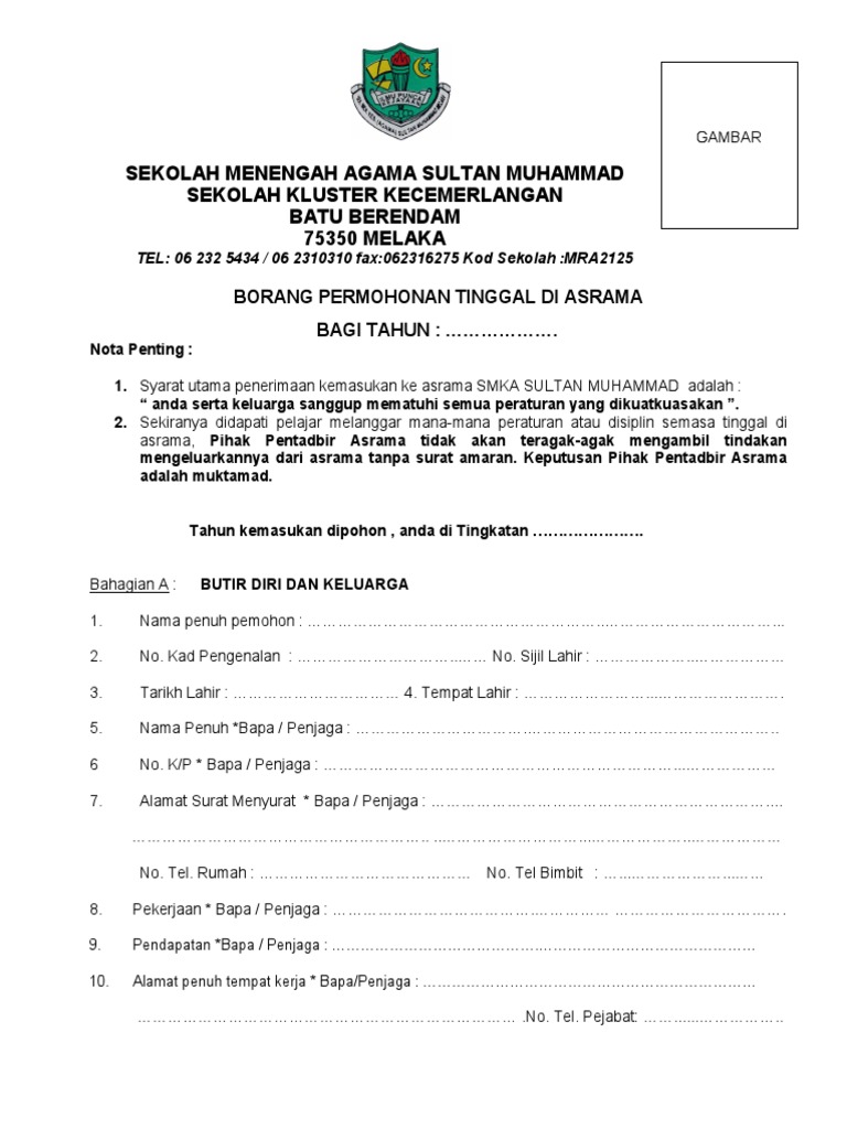 Sekolah Menengah Agama Sultan Muhammad Sekolah Kluster Kecemerlangan ...