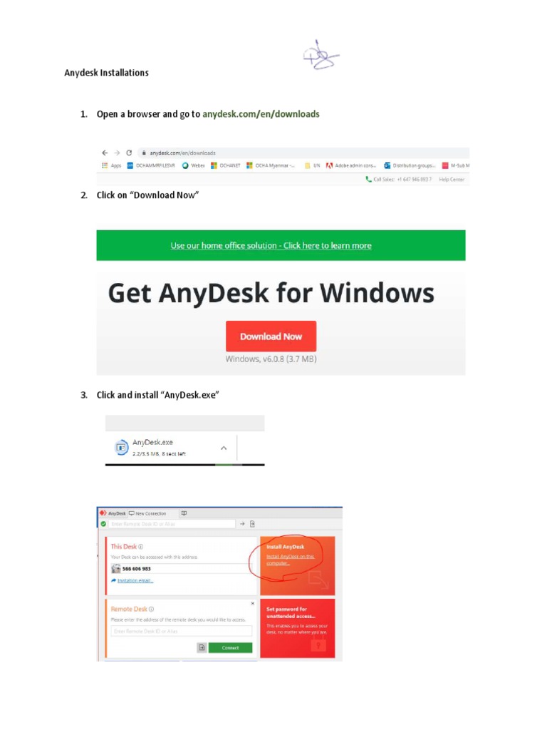 Anydesk Installation | PDF | Computers