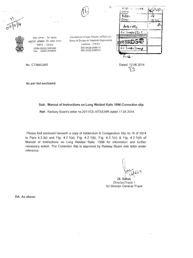 Addendum and Corrigendum (Slip No. 16) | PDF