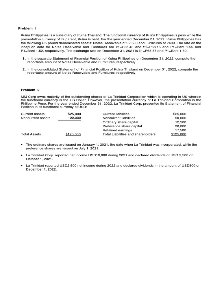 Assignment 7 Financial Statements Translation.. | PDF | Dividend | Economies