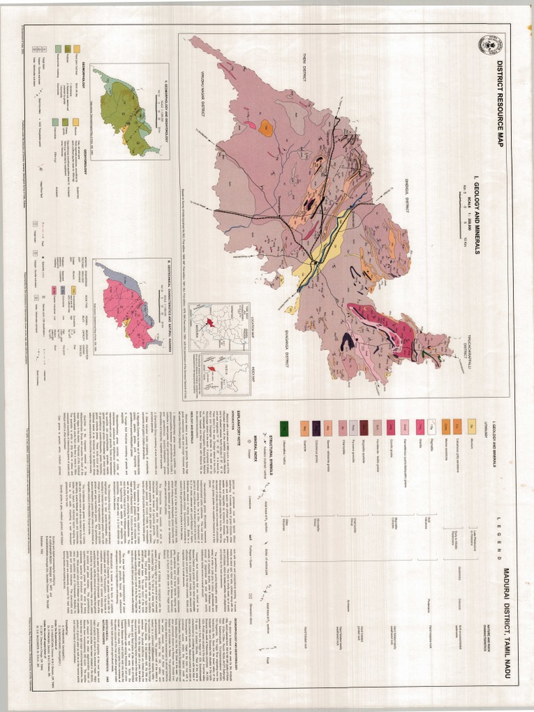 Geology and Mineral Map of Madurai District | PDF