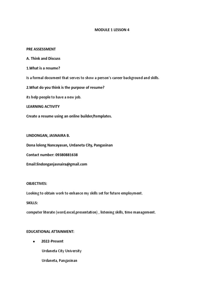 NSTP Module1 Lesson 4 | PDF