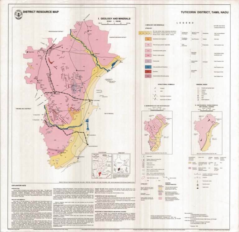 Geology and Mineral Map of Tuticorin | PDF