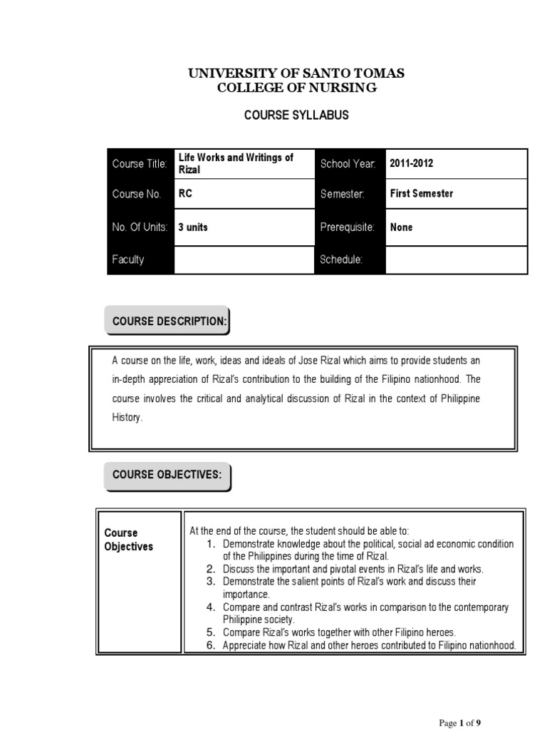 RC Course Syllabus | PDF | Philippines