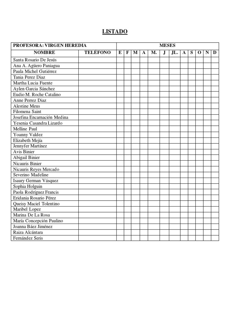 Listado COMPLETO 1 | PDF