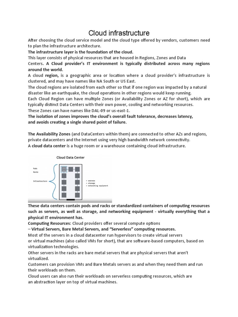 Cloud Infrastructure | PDF | Cloud Computing | Computer Network