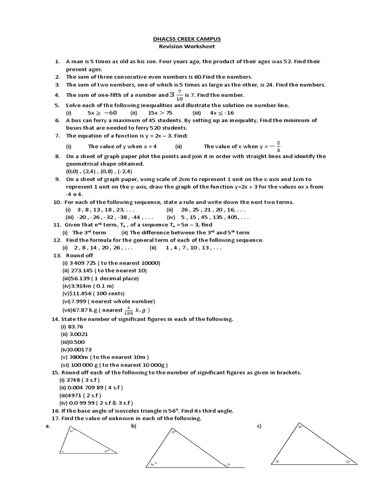 Worksheet 6 | PDF | Mathematical Relations | Mathematical Objects