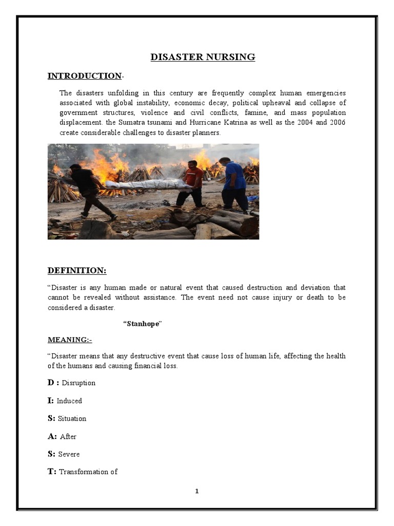 DISASTER NURSING Presentation | PDF | Natural Disasters | Emergency ...
