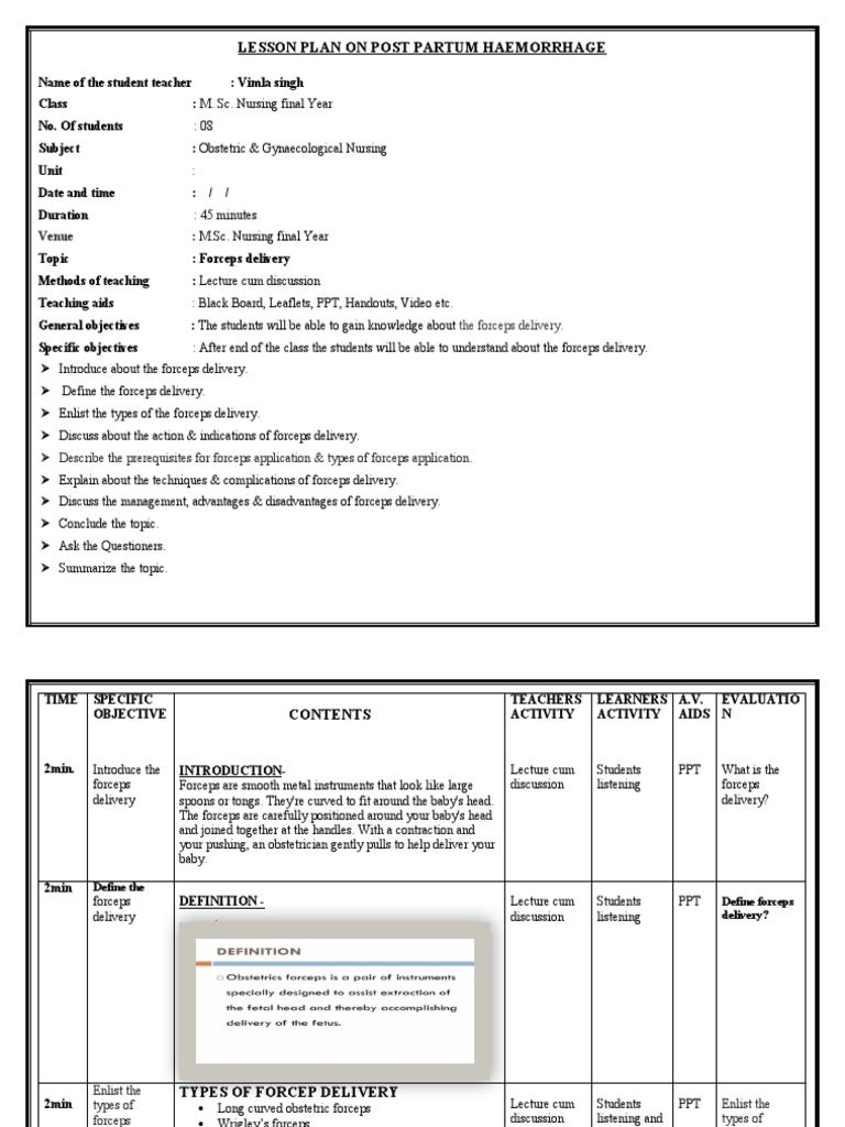 Forcep Delivery LP | PDF | Childbirth | Human Reproduction