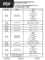 2024-2025 Term 3 Timetable - GR 4 To 9 | PDF