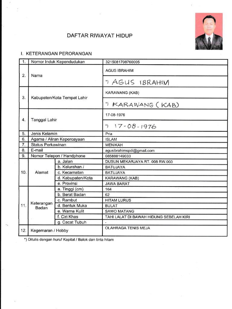 CV Agus Ibrahim | PDF