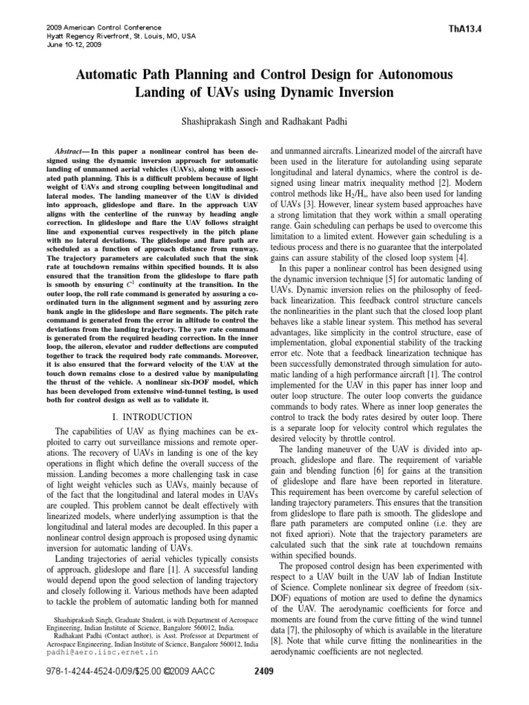 Automatic Path Planning and Control Design For Autonomous | PDF ...