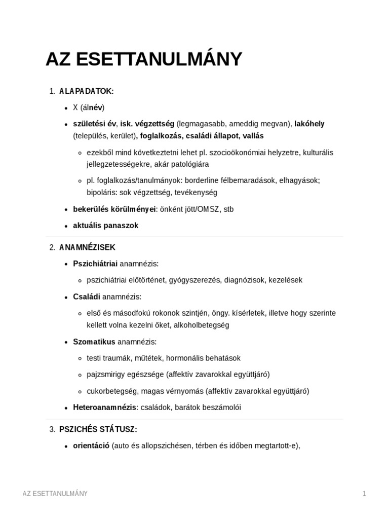 Az Esettanulmány | PDF