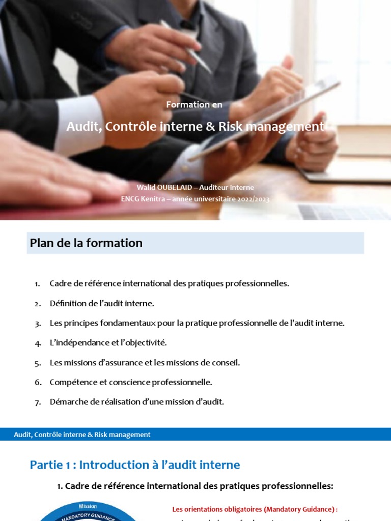 Cours Audit Partie 1 | PDF | Audit | Audit interne Cours Audit Partie 1 | PDF | Audit | Audit interne