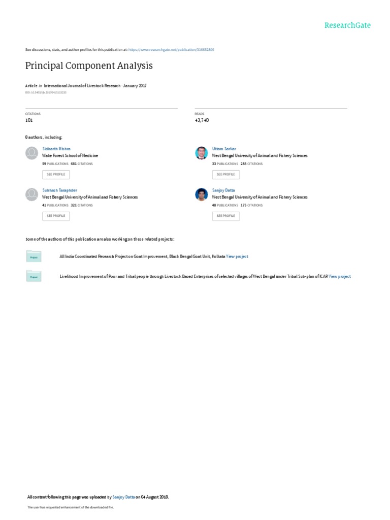 Principal Component Analysis | PDF | Principal Component Analysis | Eigenvalues And Eigenvectors