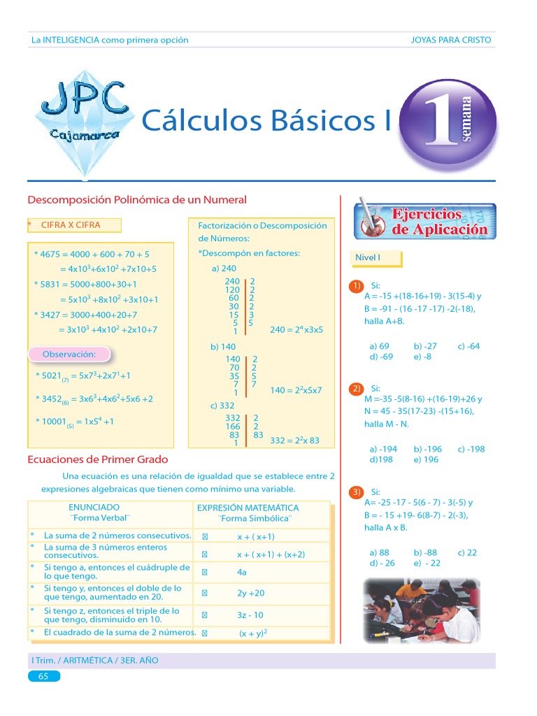Calculos Basicos I | PDF | Matemática Elemental | Matemáticas