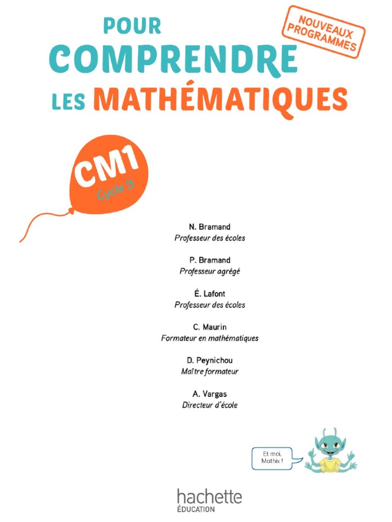 Pour comprendre les mathématiques CM1 | PDF