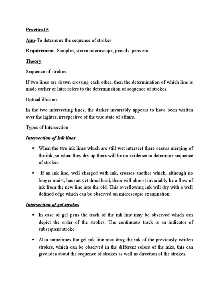 Practical 5- Sequence of strokes | PDF | Pencil | Ink