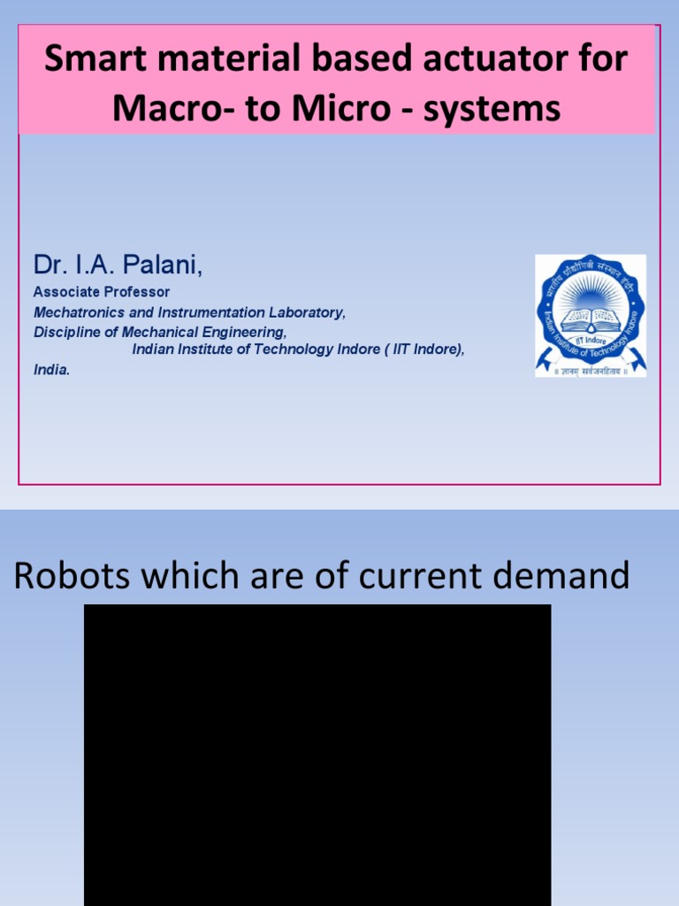 Smart Materials and Structures For Robotics Application | PDF
