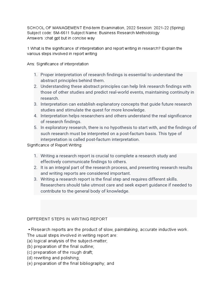 SCHOOL of MANAGEMENT End-Term Examination, 2022 Session - 2021-22 ...