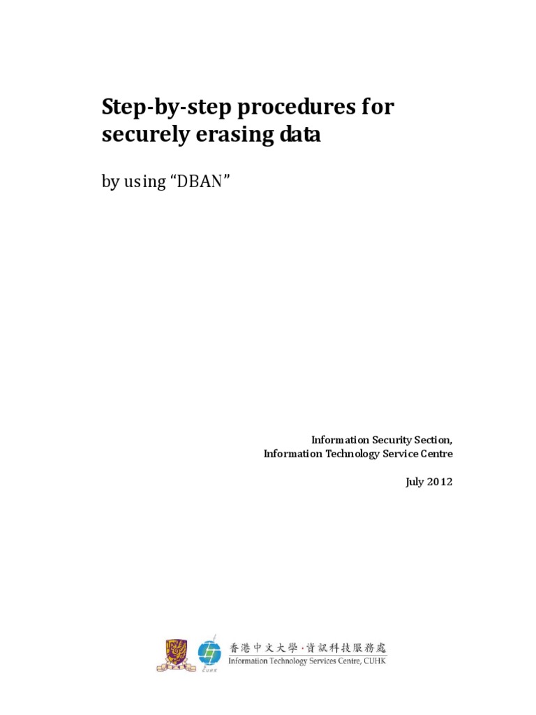 Secure Data Erasure with DBAN Guide | PDF