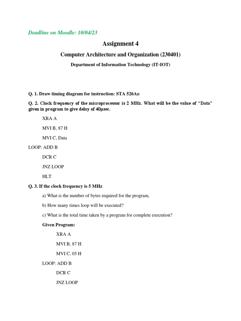 Assignment 4 | PDF | Digital Electronics | Computing Assignment 4 | PDF | Digital Electronics | Computing