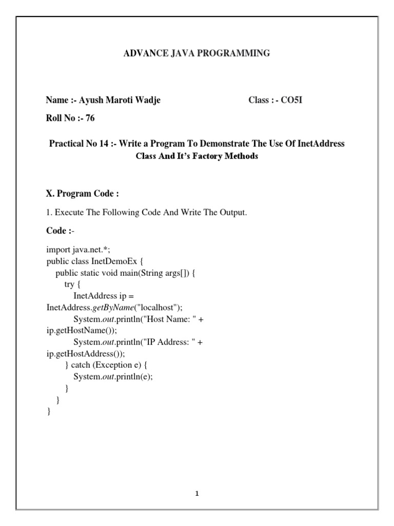 Ayush Practical No 14 | PDF