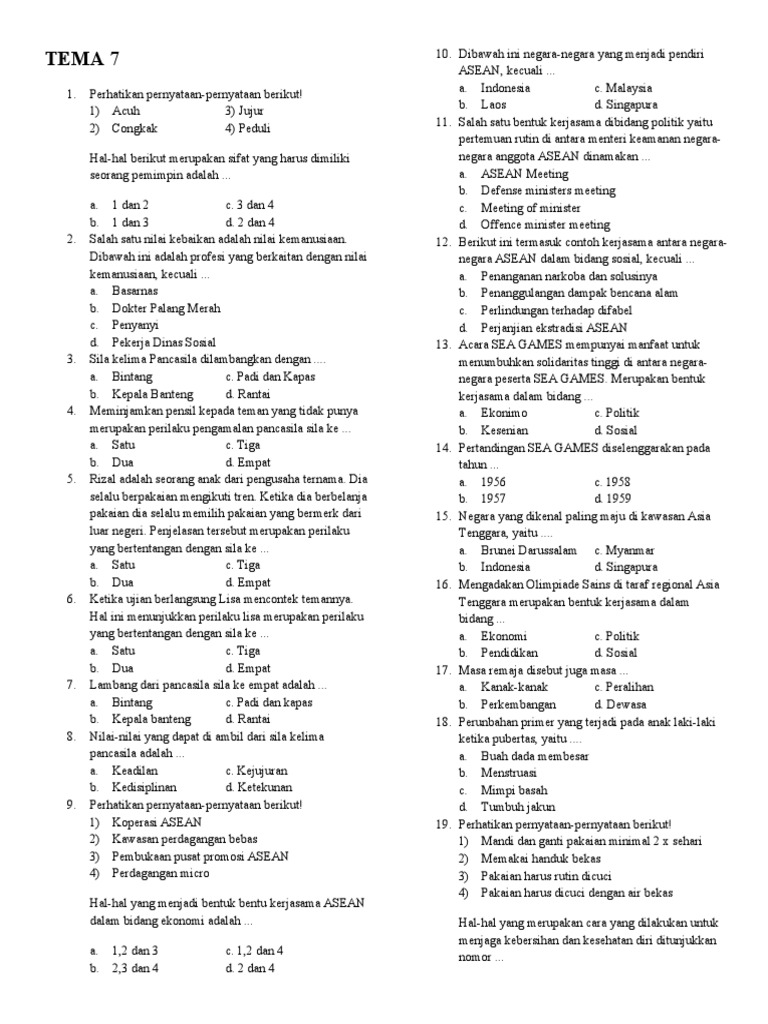 TEMA 7 Semester 2 Kelas 6C | PDF