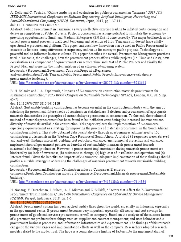 IEEE Xplore Search Results | PDF | Electrical Grid | Procurement