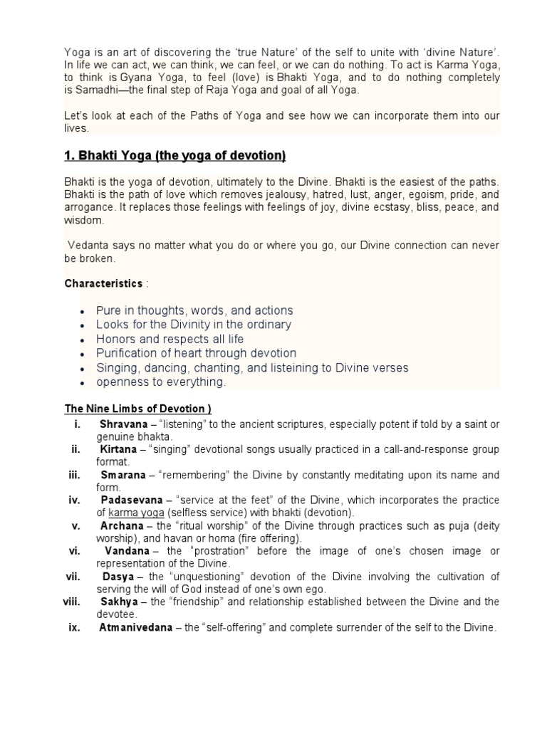 Assignment 1. Yoga Basics | PDF | Bhakti | Yoga
