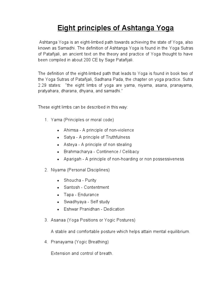 Assignment Asthanga Yoga Yama | PDF | Yoga | Hindu Prayer And Meditation