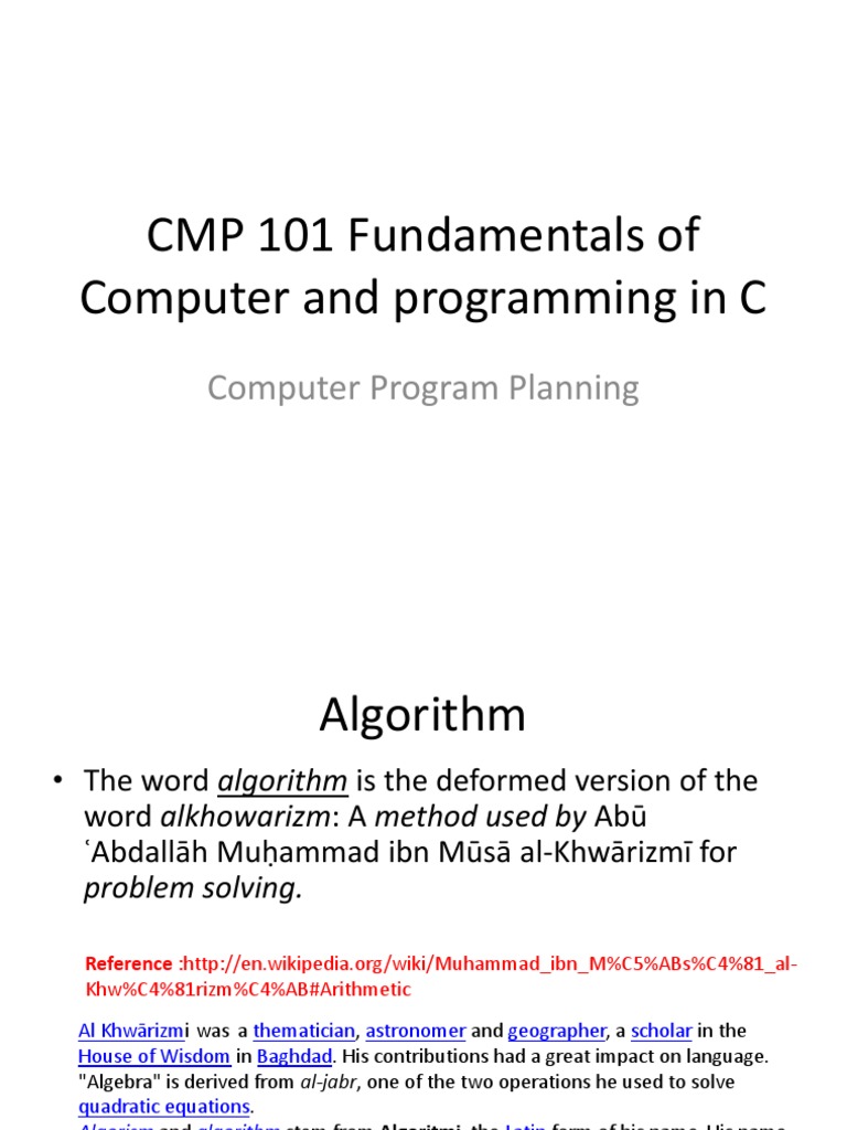 Cmp 101 Set 12 Algorithm And Flowcharts Pdf Algorithms And Data Structures Areas Of