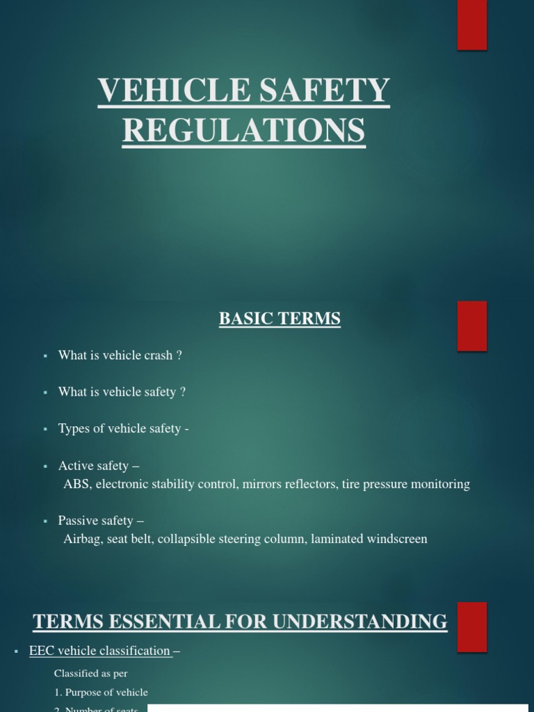 Vehicle Safety Regulations | Download Free PDF | Vehicles | Traffic ...