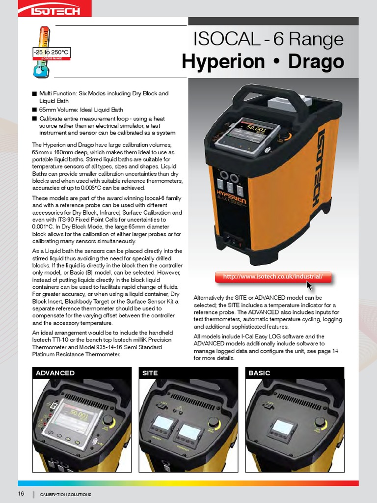 Datasheet-DRAGO 4934 | PDF | Thermometer | Calibration