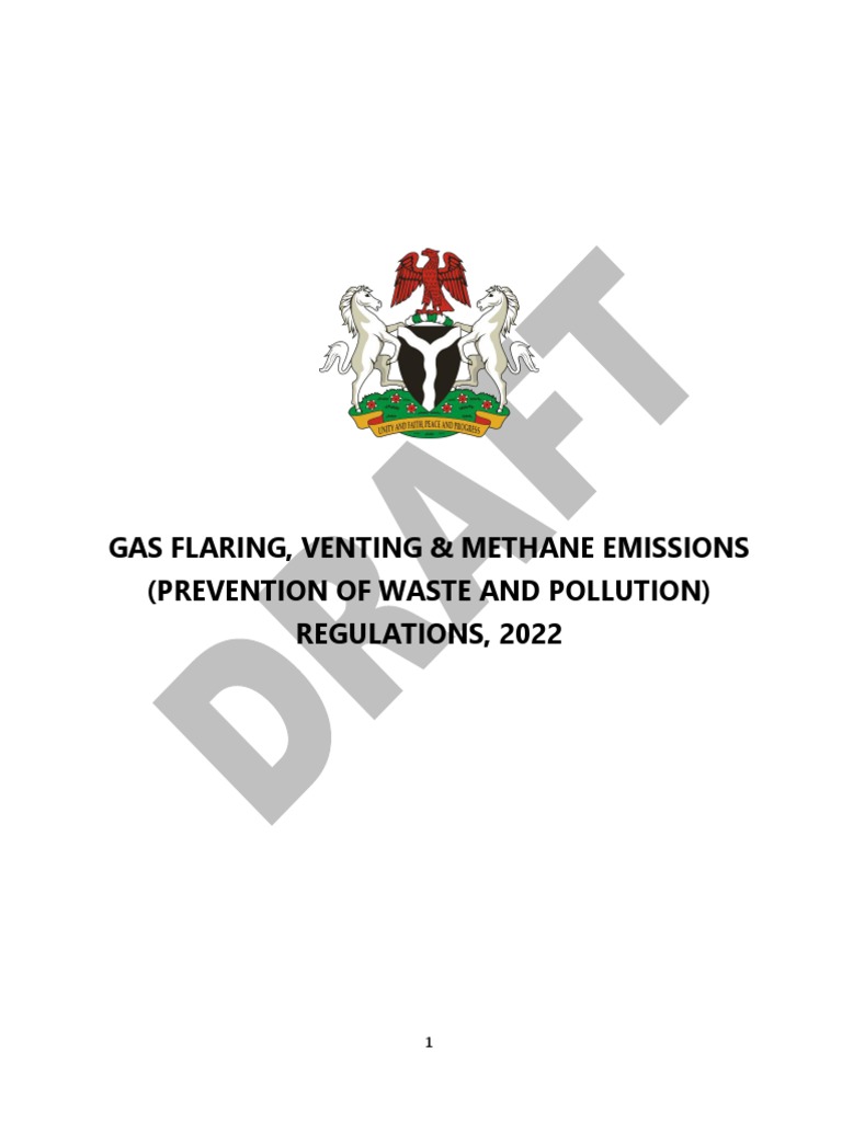 Gas Flaring and Venting Prevention of Waste and Pollutions Regulations ...