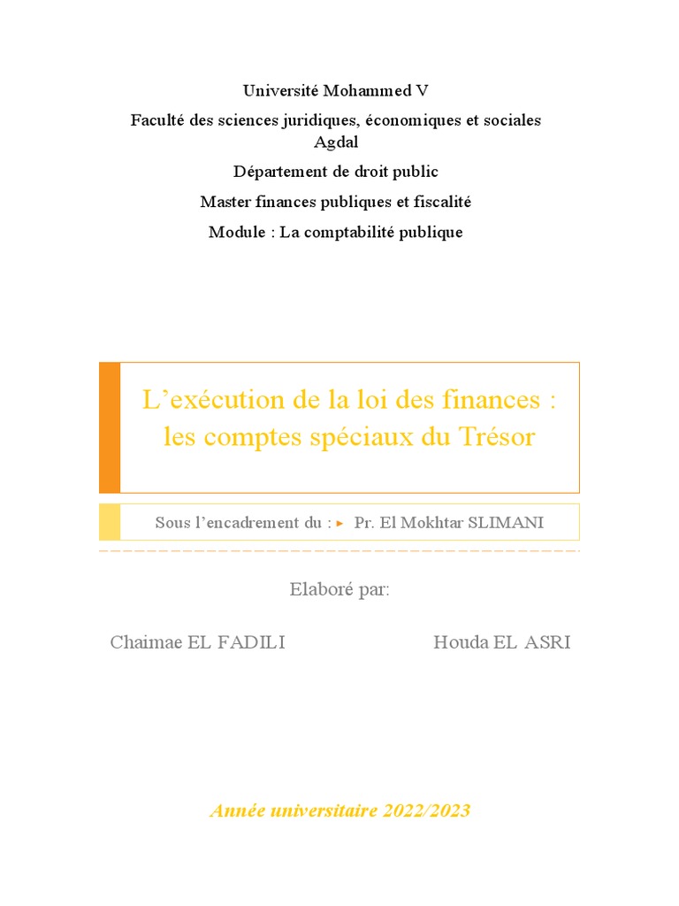 Exécution Des CST | PDF | Loi | Comptabilité