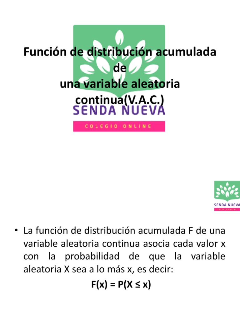 Función de Distribución Acumulada de Una Variable Aleatoria Continua | PDF