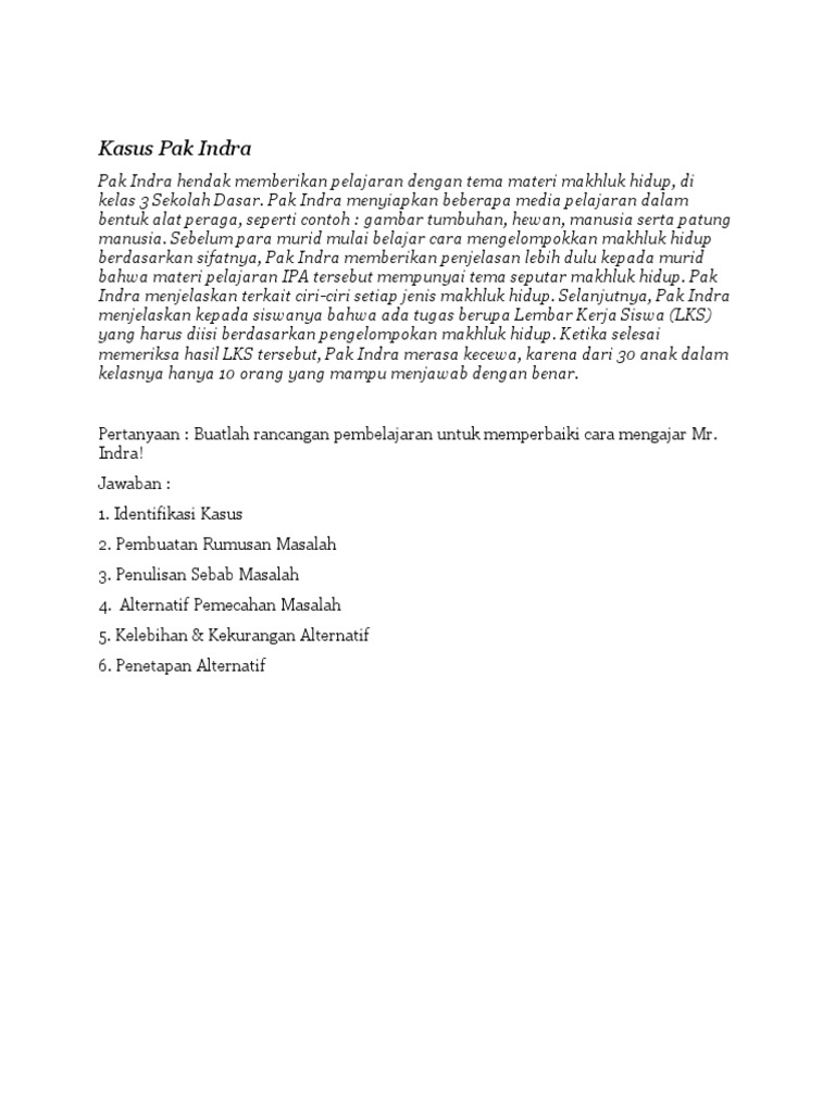Kasus Pak Indra | PDF
