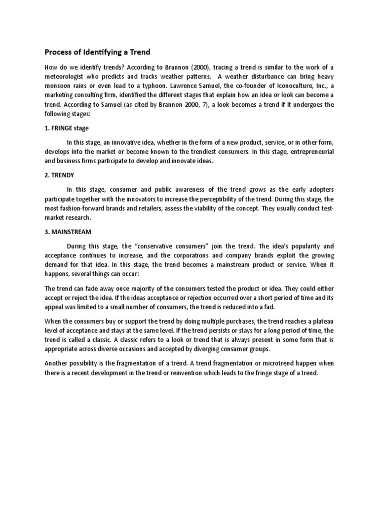 Identifying Trends | PDF | Business Economics | Economies