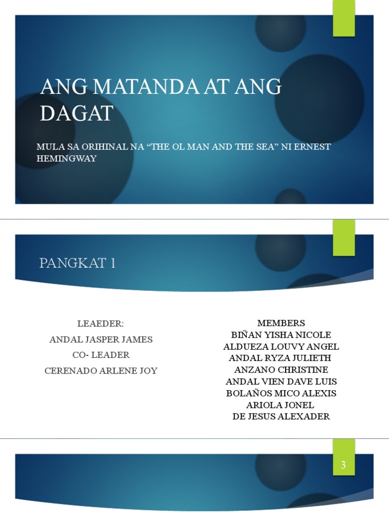 Ang Matanda at Ang Dagat | PDF