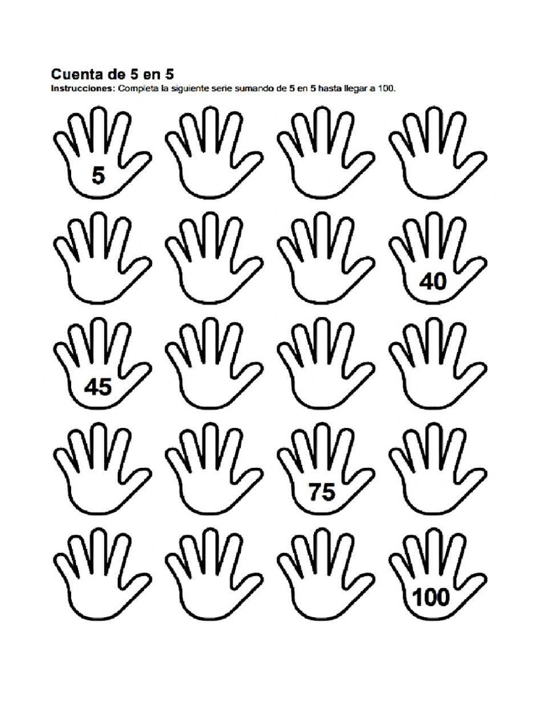 Conteo de 2 en 2 y 5 en 5 | PDF