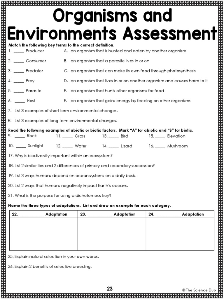 Pages From Reporting Category 4-Organisms and Environments | PDF ...