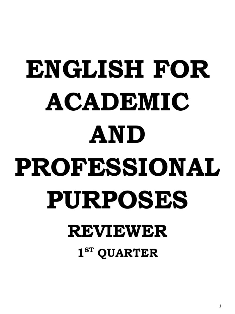 Eapp Reviewer - 1ST Quarter | PDF | Linguistics | Human Communication