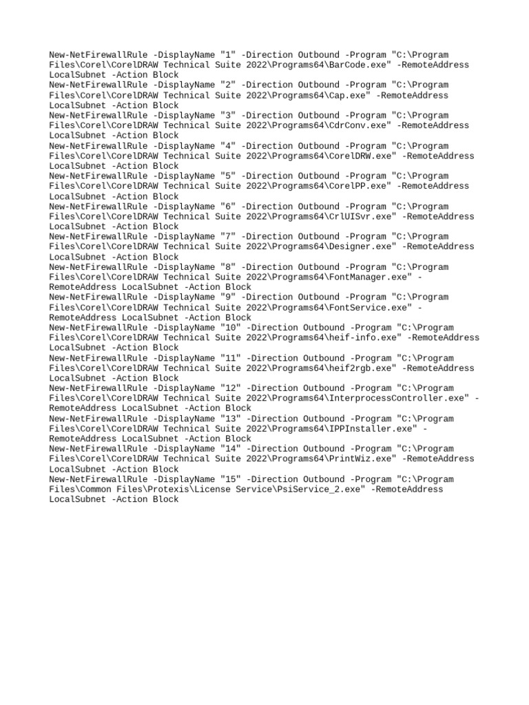 Rules Outbound | PDF | Computing | Text