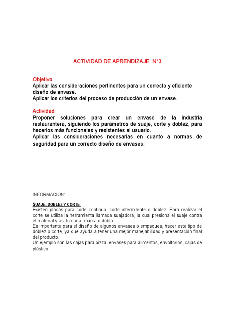 Actividad de Aprendizaje N3 | PDF