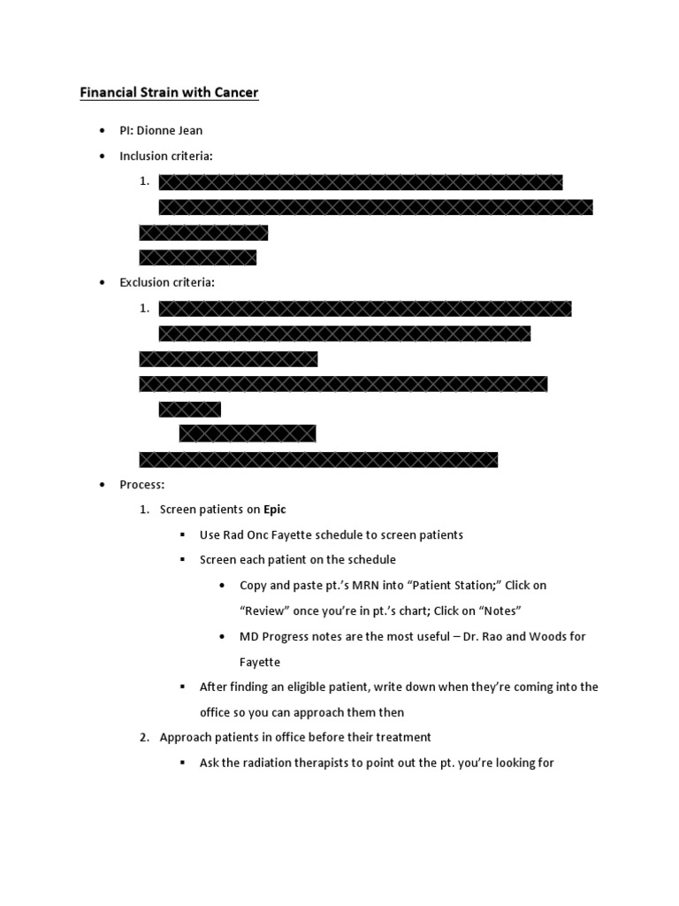 Cancer Financial Strain Study Guide | PDF | Informed Consent | Health Care
