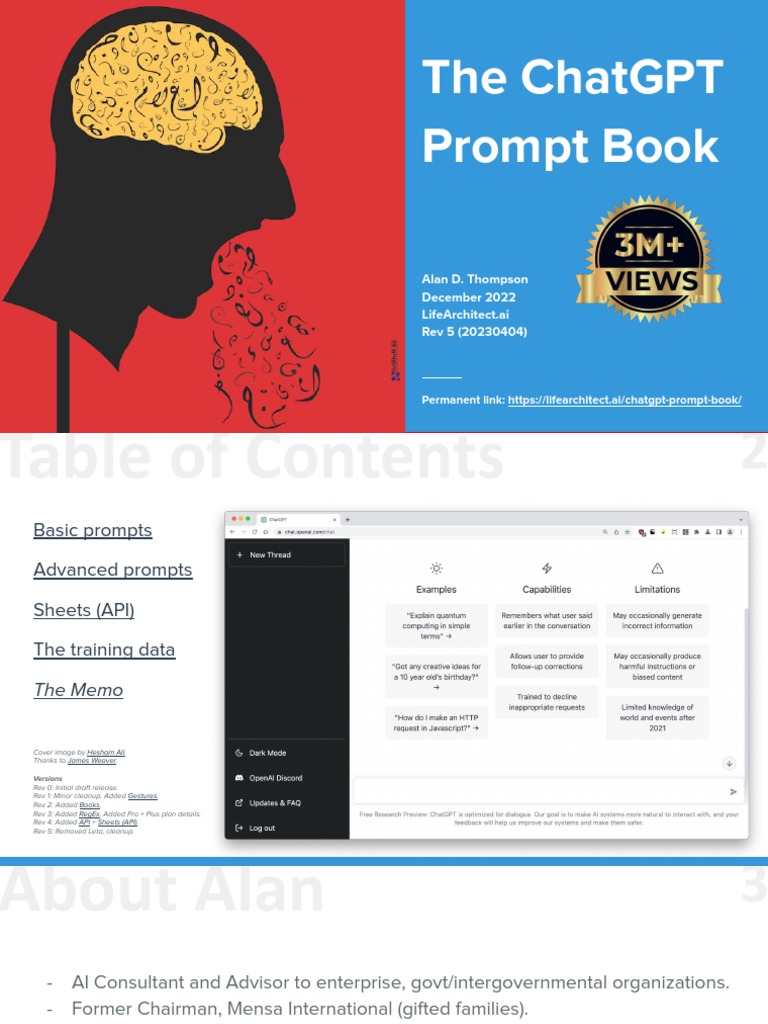The ChatGPT Prompt Book - LifeArchitect - Ai - Rev 5 | PDF | Regular Expression | Computing