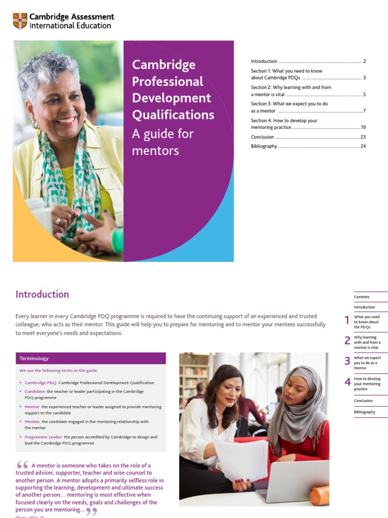 PDQ+Guide+for+mentors+v1 22 | PDF | Mentorship | Learning