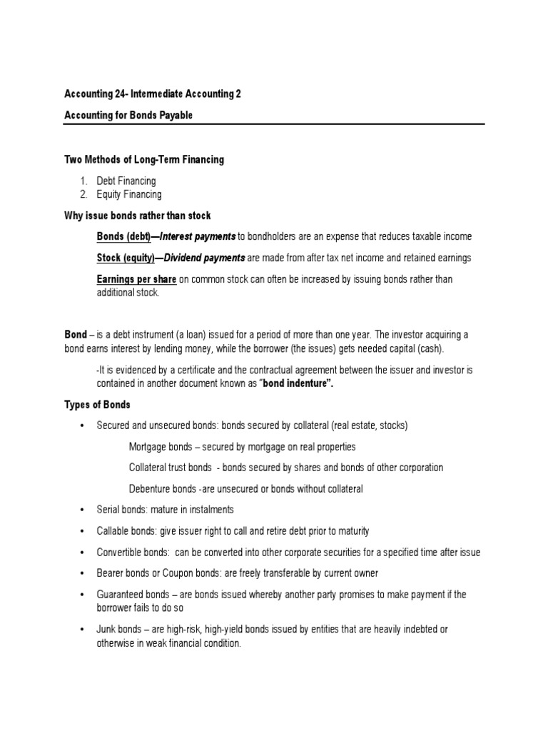 Accounting For Bonds | PDF | Bonds (Finance) | Debt